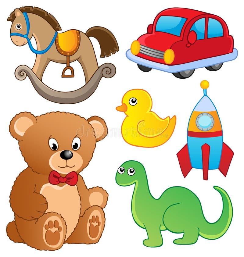 Various toys collection stock vector. Illustration of duck - 27160171