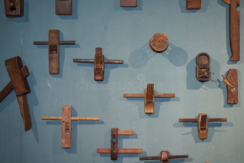 Various Traditional Woodworking Tools Close-up Editorial Image - Image ...