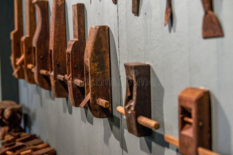 Various Traditional Woodworking Tools Close-up Stock Photo - Image of ...