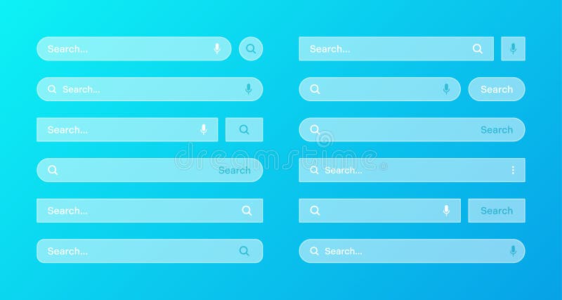 Transparent Search Bar. Internet Browser Engine with Search Box ...