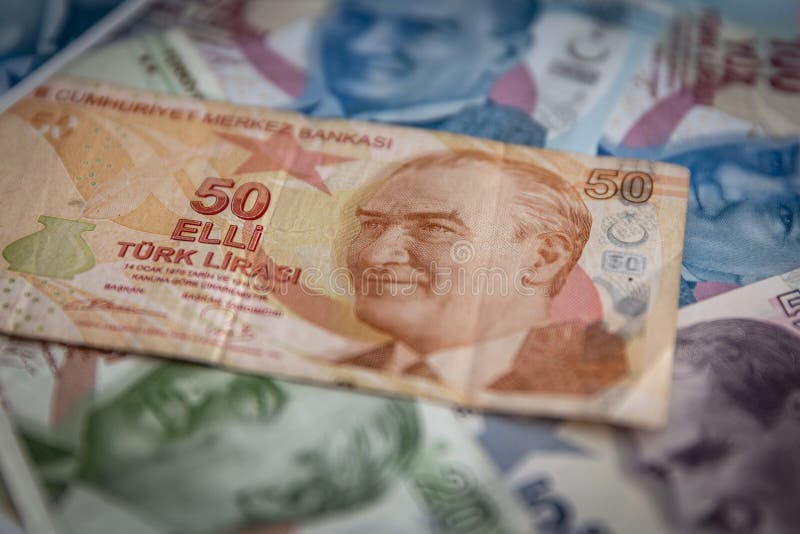 Various Turkish Lira Banknotes Stock Photo - Image of commerce ...