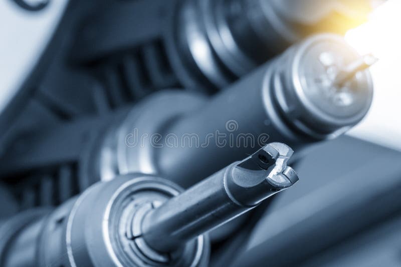The Various Type of Cutting Tool in the Tool Magazine Stock Image ...