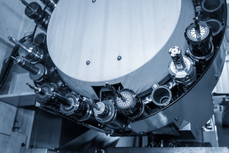 The Various Type of Cutting Tool in the Tool Magazine Stock Photo ...