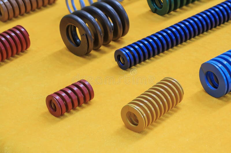 The Various Type of Die Spring Spare Parts Stock Image - Image of ...