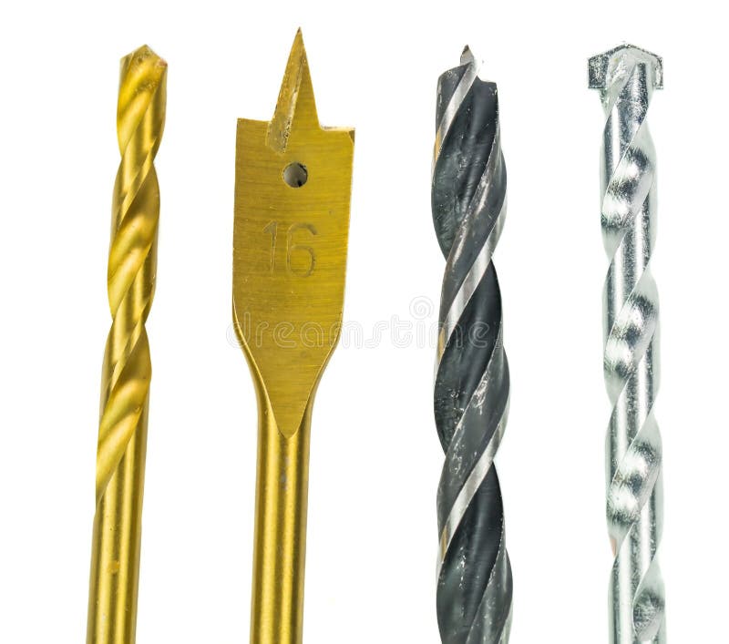 Various Type of Drill Bits IV Stock Photo - Image of steel, metallic ...