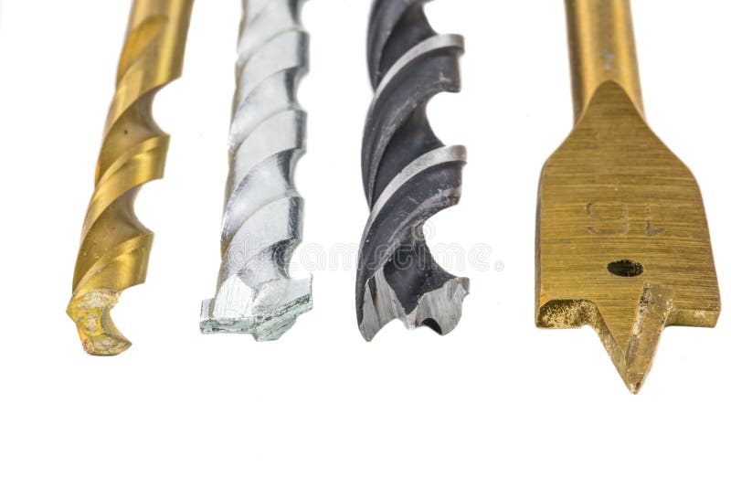 Various Type of Drill Bits IV Stock Photo - Image of steel, metallic ...