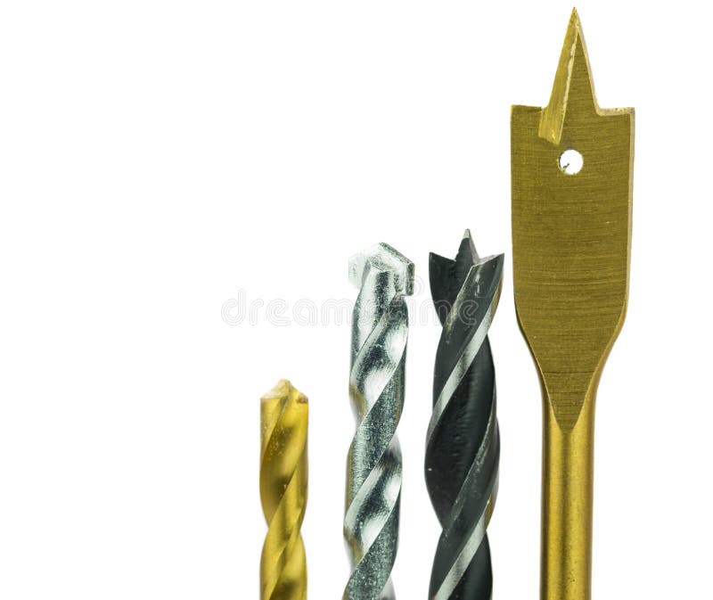 Various Type of Drill Bits IV Stock Photo - Image of steel, metallic ...