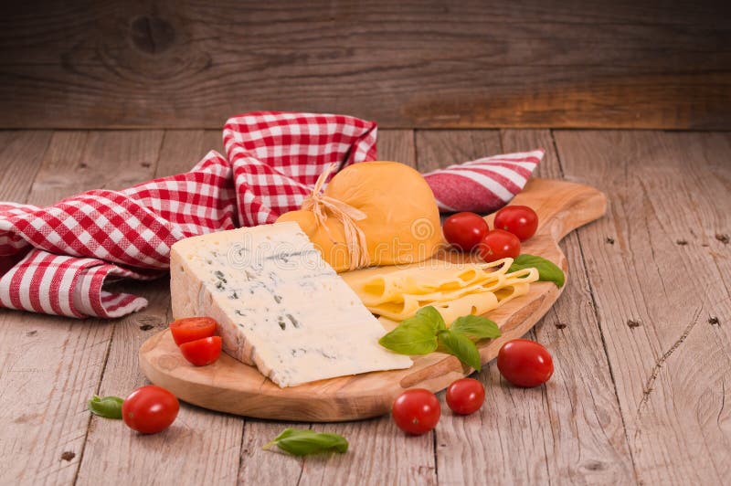 Various Type of Italian Cheeses. Stock Image - Image of dish, appetizer ...