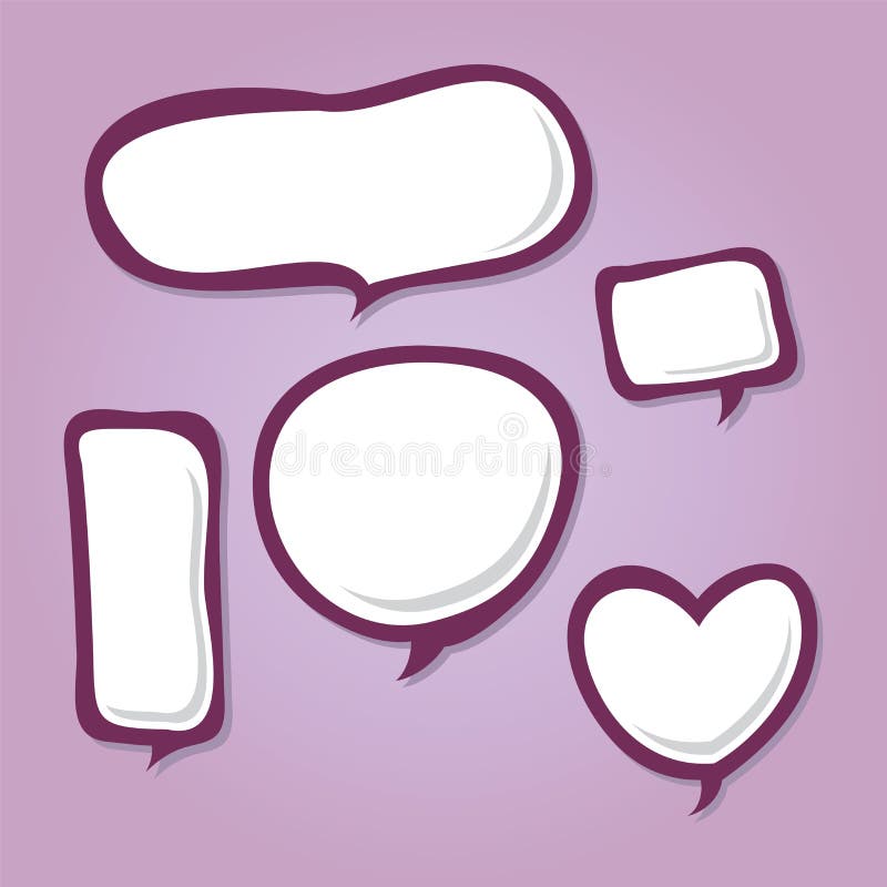 Various Type and Size of Speech Bubble Stock Vector - Illustration of ...