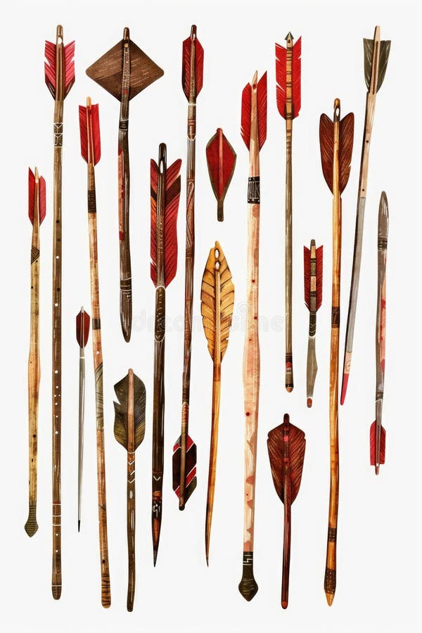 Various Types of Arrows on a Plain White Backdrop. Suitable for ...