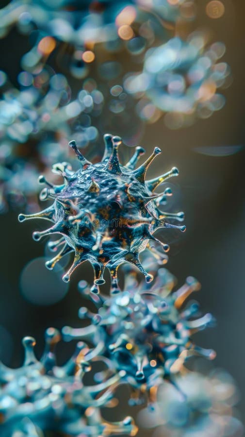 Various Types of Bacteria Under a Microscope Stock Image - Image of ...