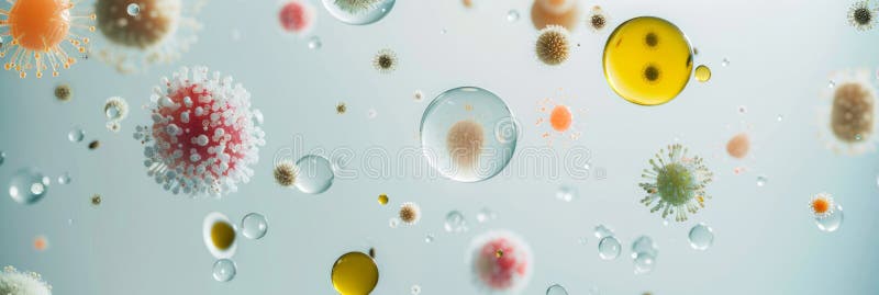 Various Types of Bacteria Under a Microscope Stock Image - Image of ...