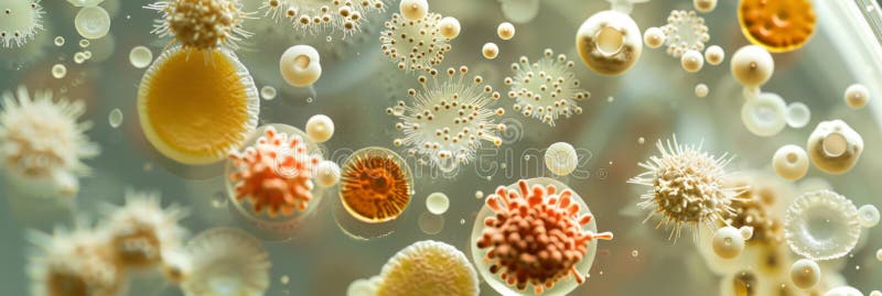 Various Types of Bacteria Under a Microscope Stock Photo - Image of ...