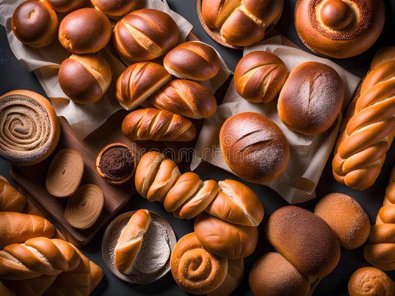 Various Types of Baked Bread. Bakery Concept, Ai Generated Stock ...