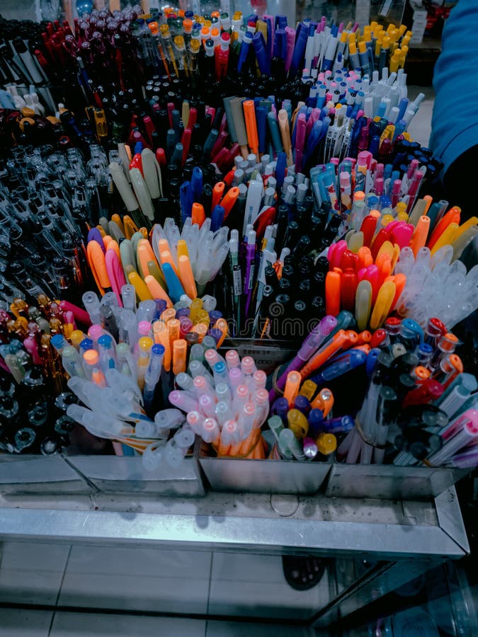 Various Types of Ballpoint Pens for Office Use Stock Image - Image of ...