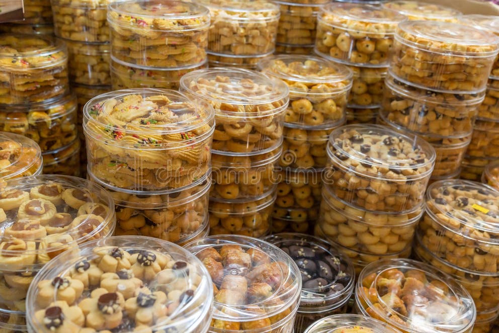 Various Types of Biscuits Selling at the Stall Stock Image - Image of ...