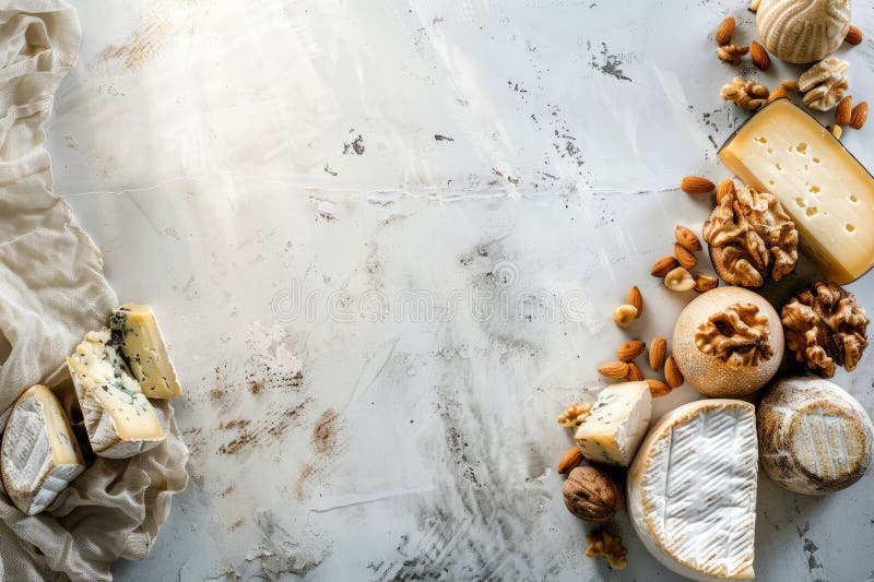 Various Types of Cheese Arranged on a Table, Showcasing a Selection of ...