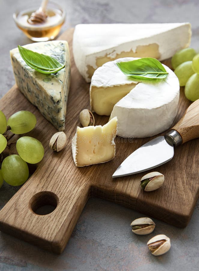 Various Types of Cheese and Snacks Stock Photo - Image of ingredient ...