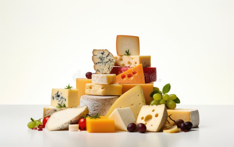 Various Types of Cheese, Milk Products. Cheese Appetizer for Wine ...