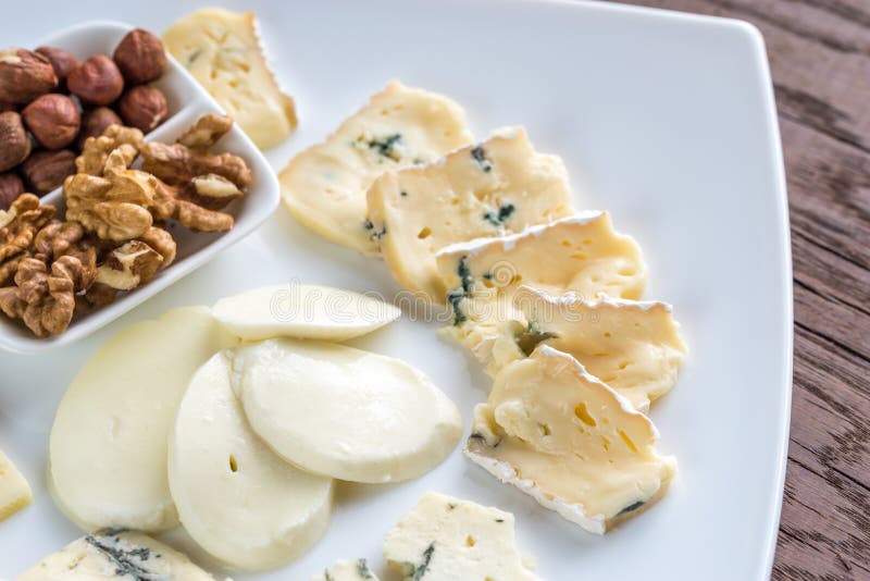 Various types of cheese stock photo. Image of nuts, group - 52157826