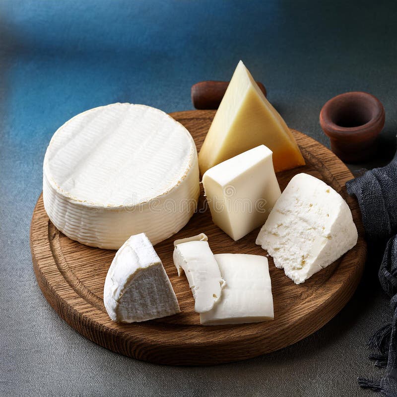 Various Types of Cheese. Various Types of Fresh Romanian Traditional ...