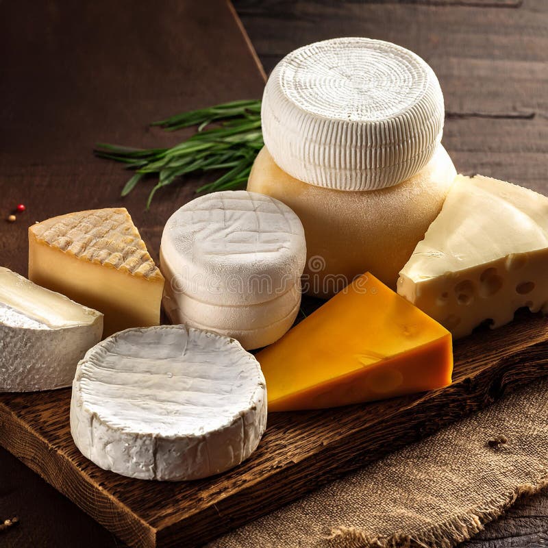 Various Types of Cheese. Various Types of Fresh Romanian Traditional ...