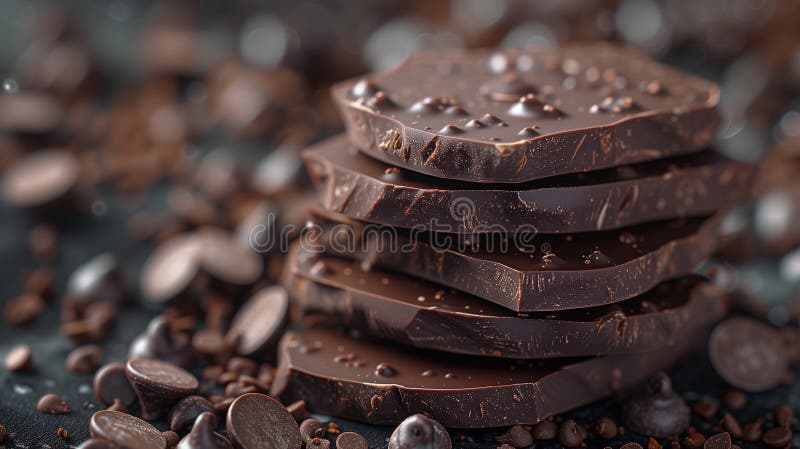 There are Many Different Types of Chocolate Bars Stacked on Top of Each ...