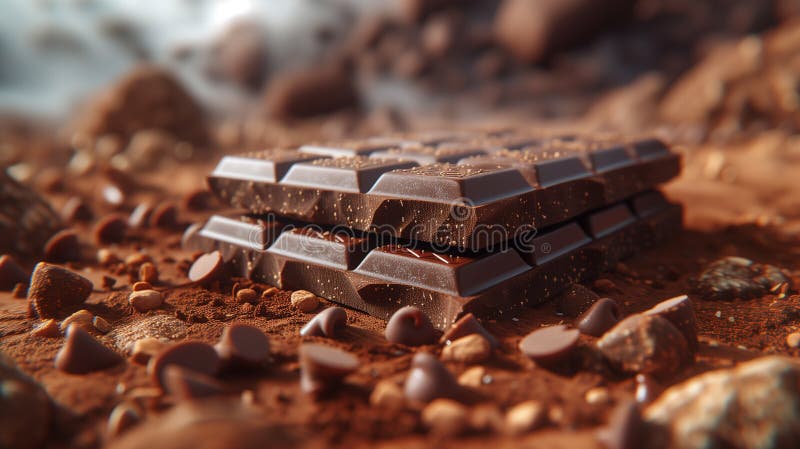 There are Many Different Types of Chocolate Bars Stacked on Top of Each ...