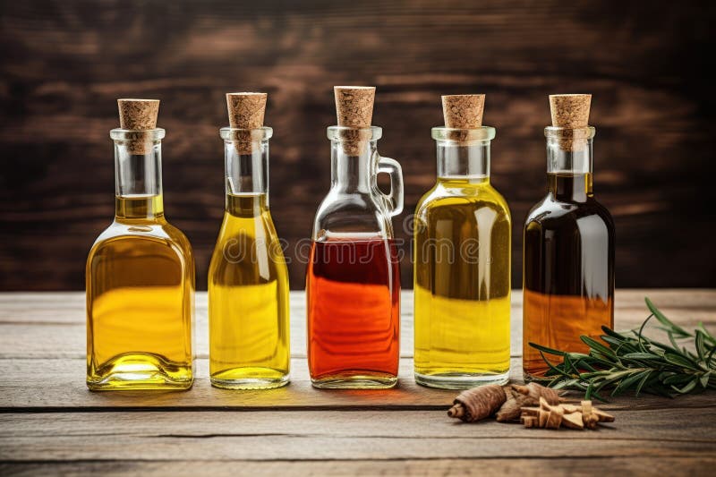 Various Types of Cooking Oil in Minimal Style AI Generated Stock ...