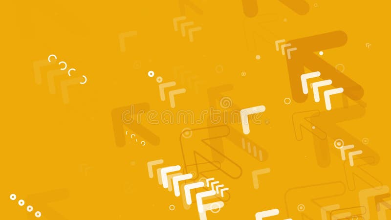 Various Types of Direction Arrows on a Yellow Background. Animation of ...