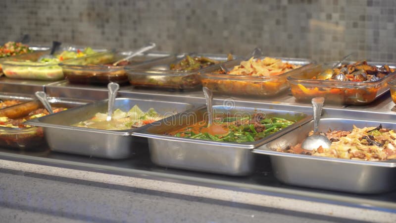 Various Types of Dishes Selling at the Food Stall Stock Video - Video ...