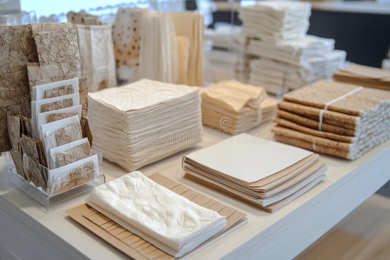 Various Types of Disposable Tableware Stacked Neatly in a Modern Store ...