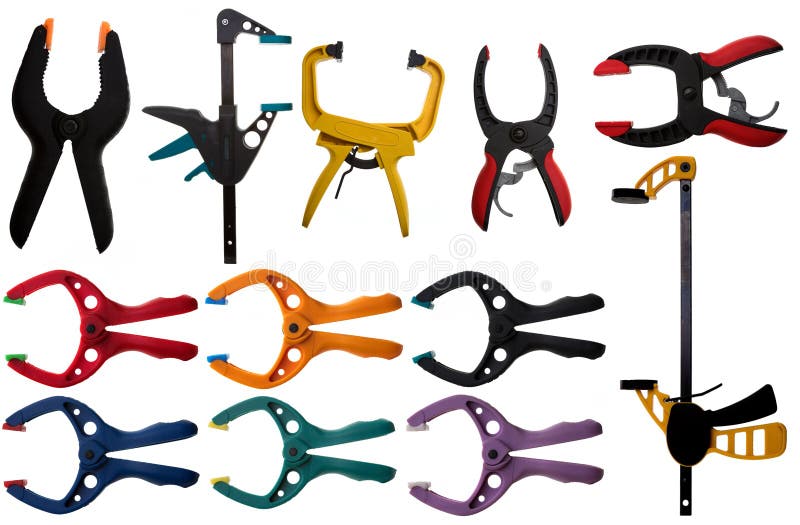 Various Types of DIY Clamps Stock Image - Image of fasten, close: 8500523