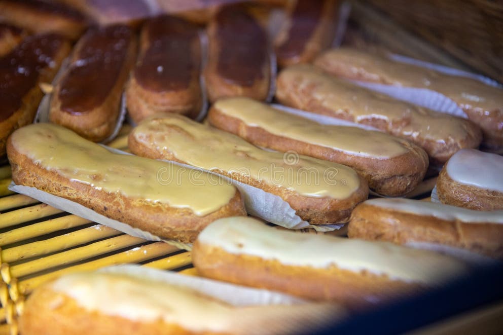 Various Types of Eclairs stock photo. Image of sweet - 285989702