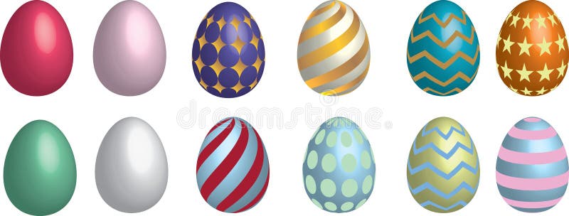 Various Types of Eggs at Easter Celebrations Stock Vector ...