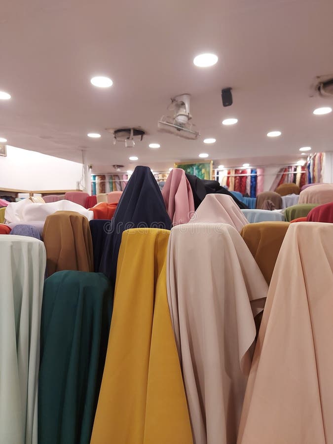 Various types of fabrics stock image. Image of types - 261897023