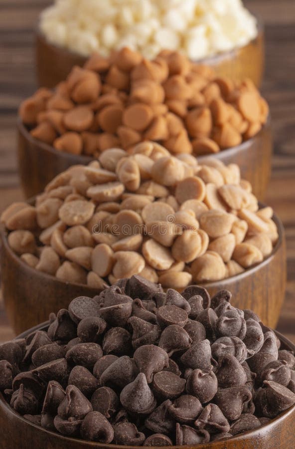 Various Types and Flavors of Baking Chips Stock Photo - Image of ...