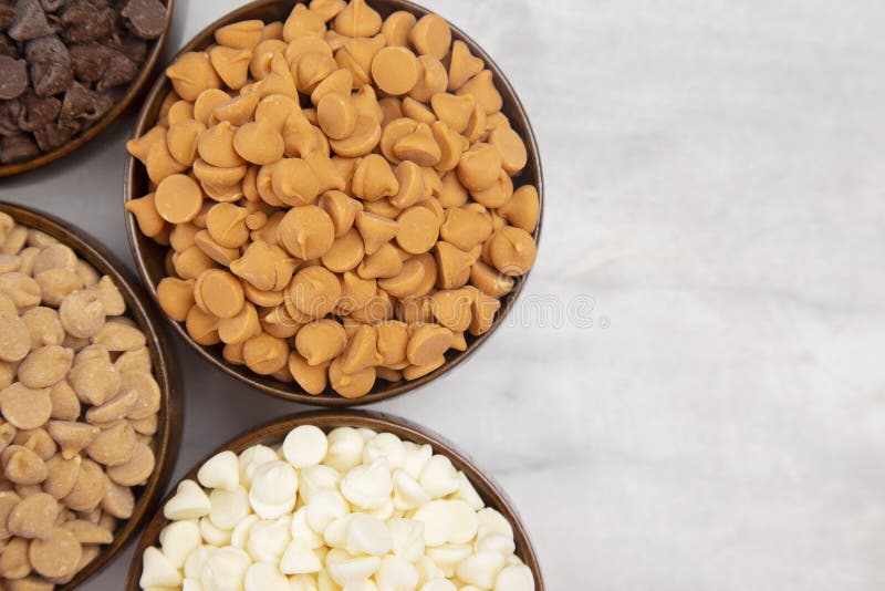 Various Types and Flavors of Baking Chips Stock Photo - Image of ...