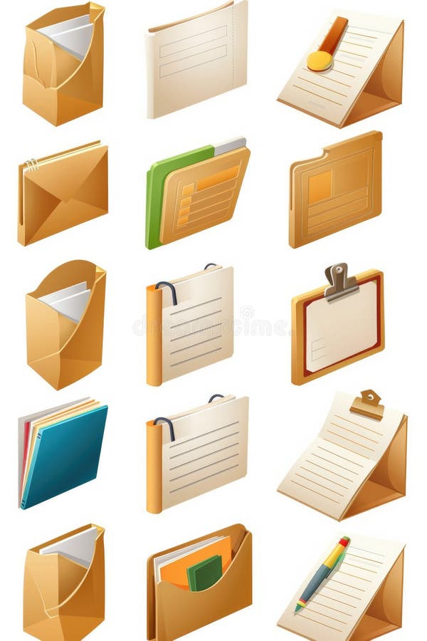 Various Types of Folders for Organizing Documents, Ideal for Office or ...
