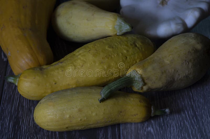 Various Types of Fresh Summer Squash. Stock Photo - Image of summer ...