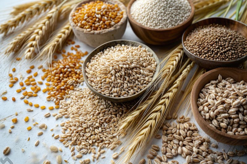 Various Types of Grains are Displayed on a Table. this Versatile Image ...