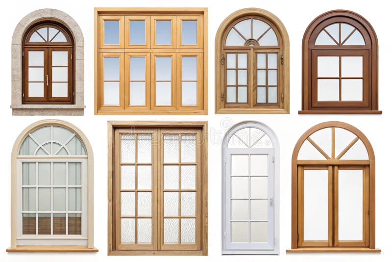 Various Types of House and Apartment Windows Vector Stock Illustration ...