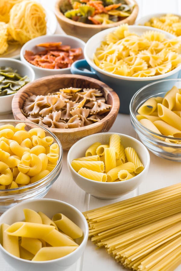 Various Types of Italian Pasta. Stock Image - Image of macaroni ...