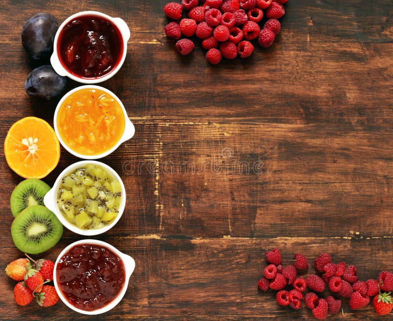 Jams and Preserves from Different Berries Stock Image - Image of jelly ...