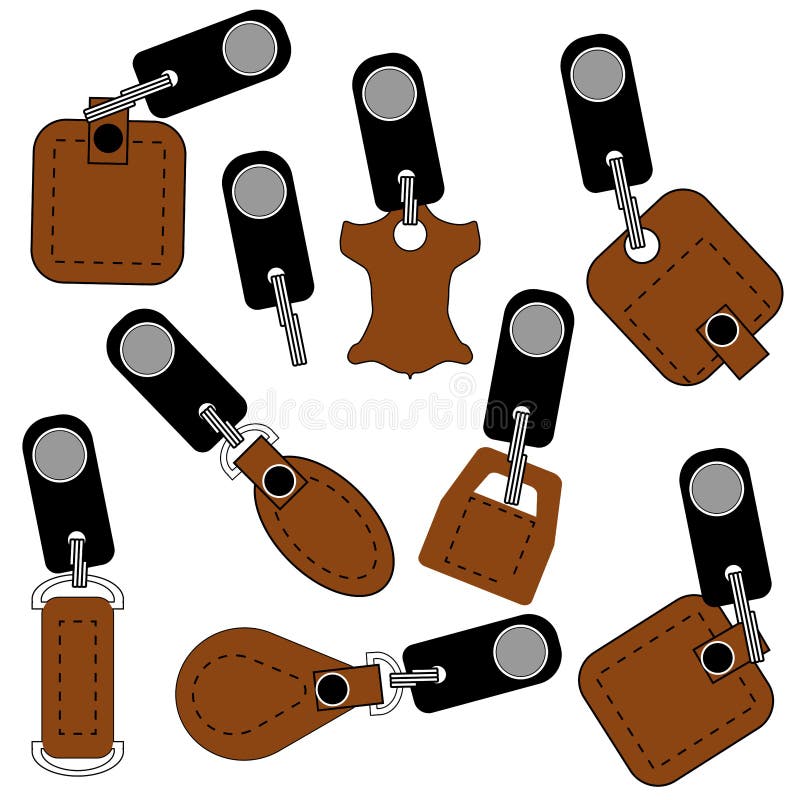 Various Types of Key Chains Made of Genuine Leather with Finishing ...