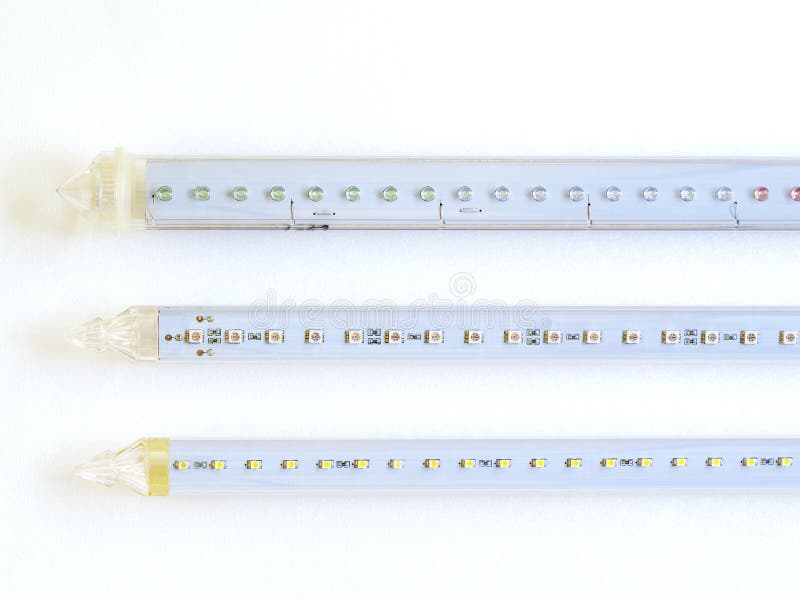 Led Tube Lights on Black Office Ceiling. Minimal Loft Design Stock ...