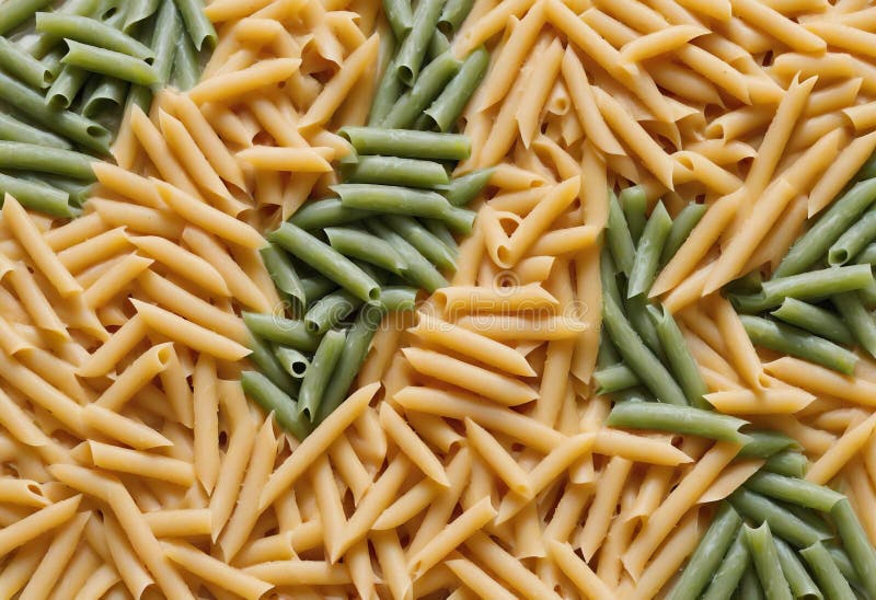 Various Types of Pasta Including Spaghetti, Macaroni Stock Illustration ...