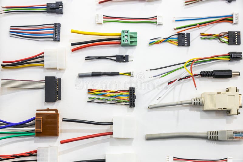 Various Types of Plough Connections, Plugs and Connectors Stock Image ...