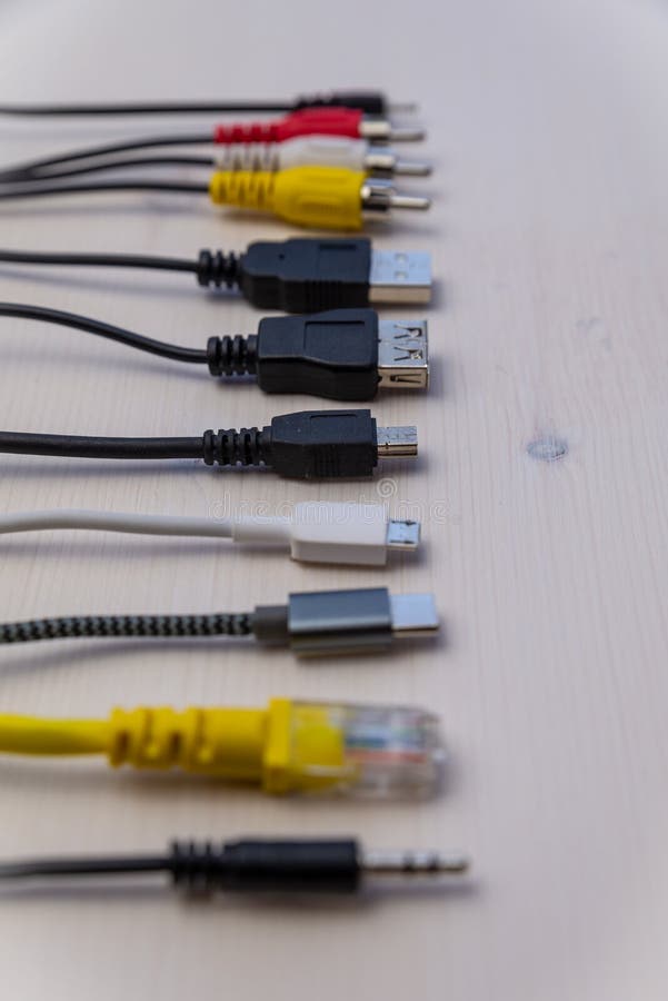 Different Types of Plugs and Connectors in Use Today. Stock Photo ...