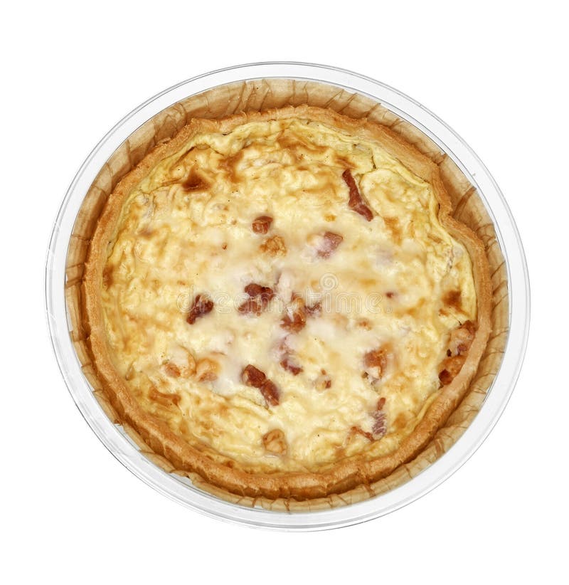 Packaged Quiche in a Studio Setting, Isolated on White Stock Photo ...